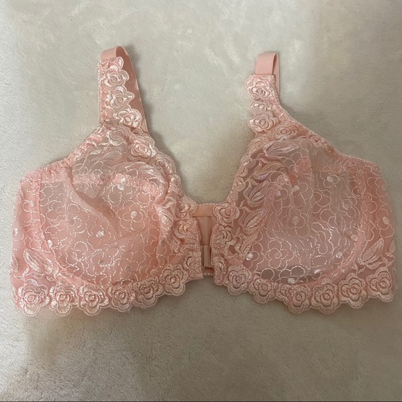 Intimates & Sleepwear | Pink New Scallop Lace Full Fit Plunge Bra Size ...